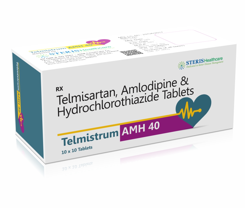 STERIS PHARMA | Telmisartan 40mg + Amlodipine 5mg + HCTZ 12.5mg Tablet ...