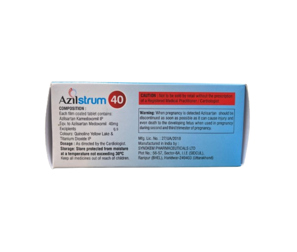 STERIS PHARMA | Azilsartan Medoxomil 40 mg Tablet: View Uses, Benefits, Dosage, Side Effects.