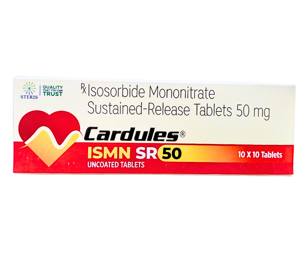 STERIS PHARMA | Isosorbide Mononitrate 50 mg Tablet: CARDULES ISMN SR ...