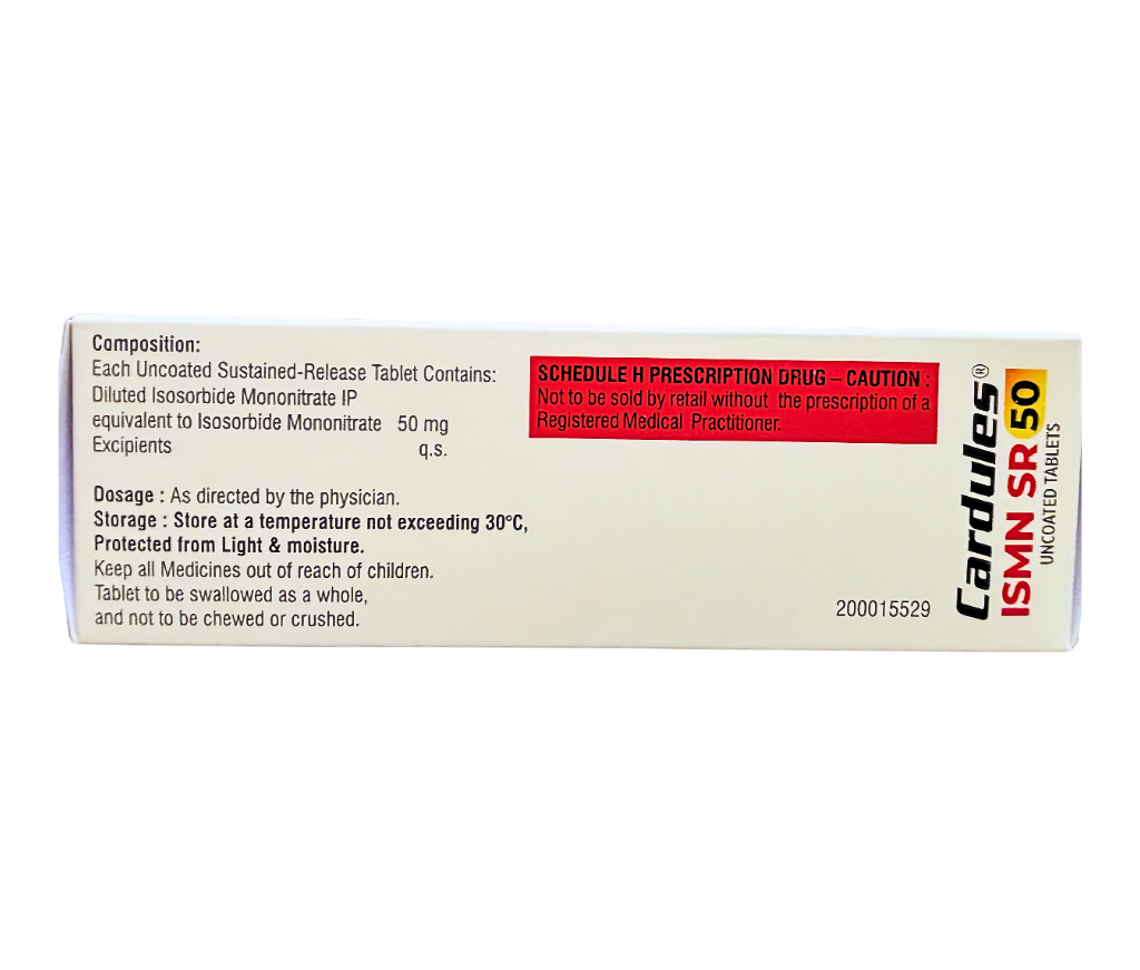 STERIS PHARMA | Isosorbide Mononitrate 50 mg Tablet: CARDULES ISMN SR ...
