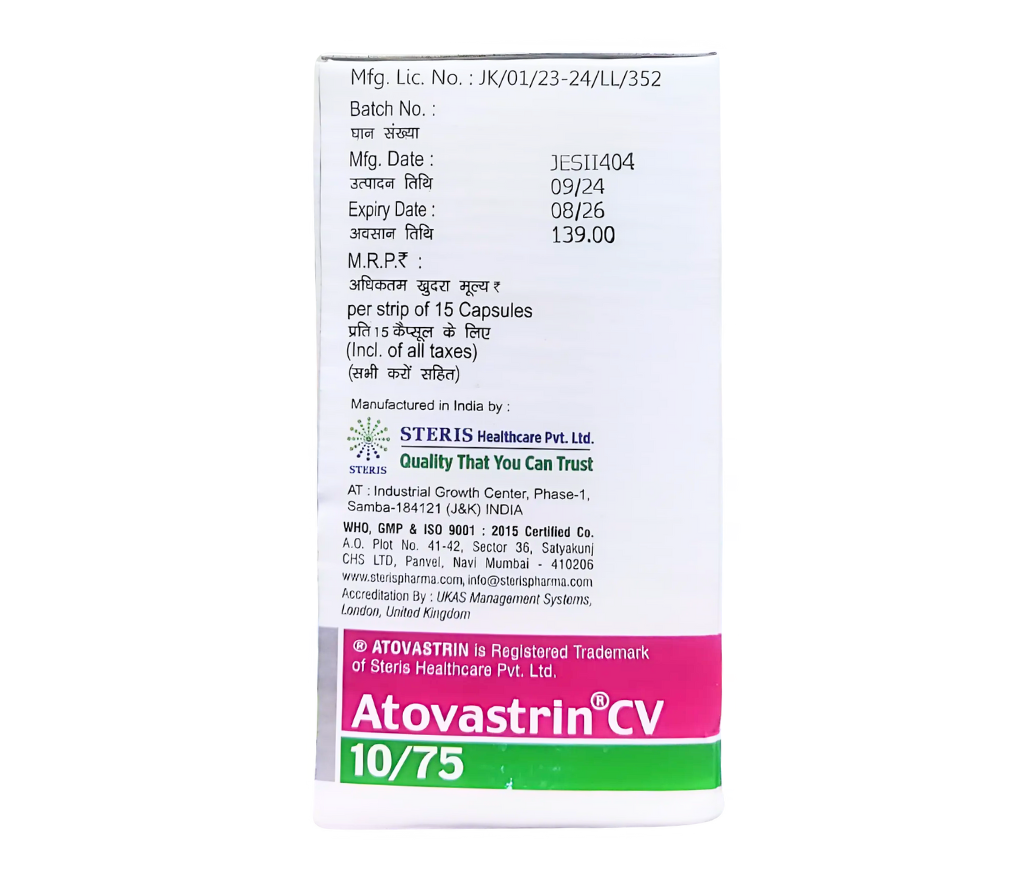 STERIS PHARMA | atorvastatin clopidogrel capsules Combo for Secondary ...