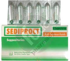 SEDIPROCT SUPPOSITORIES 6's | HnG Online Pharmacy