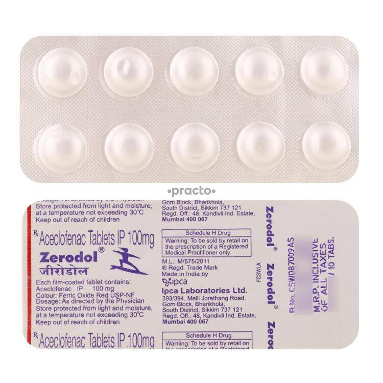 ZERODOL 100MG 10 TABLETS | HnG Online Pharmacy