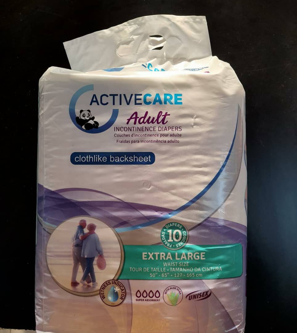 ADULT DIAPERS 10s 127-165cm EXTRALARGE ACTIVE CARE | HnG Online Pharmacy
