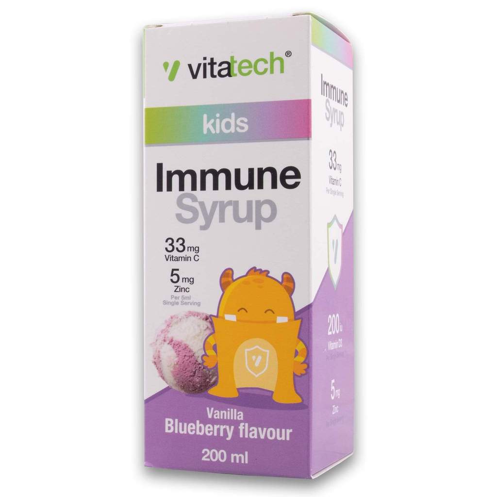 VITATECH KIDS IMMUNE SYRUP 200ml ASSORTED FLAVOUR | HnG Online Pharmacy