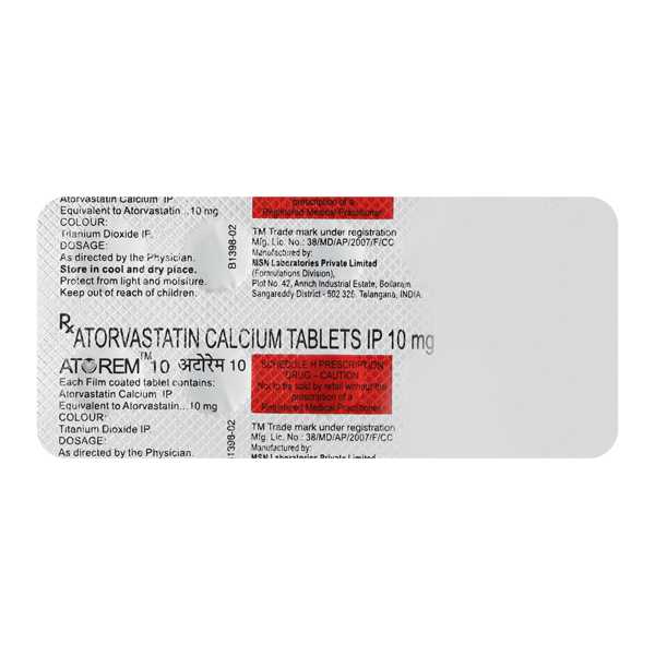 ATORVASTATIN 10mg 10s TABLET | HnG Online Pharmacy