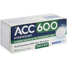 ACC 600MG 10'S EFFERVESCENT TABLETS | HnG Online Pharmacy